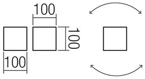 Redo 90173-LED Venkovní nástěnné svítidlo VARY 2xLED/6W/230V 3000K IP54 antracit
