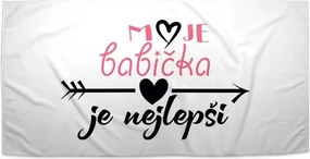 Sablio Ručník Moje babička je nejlepší - 30x50 cm