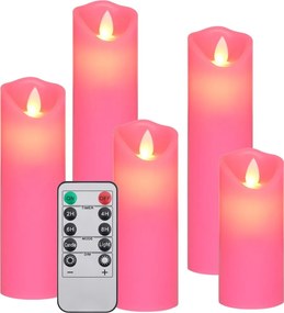 vidaXL 5dílná sada elektrickým LED svíček s ovladačem teplá bílá [335843] Barva: Zelená