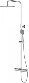 Cersanit City, nástěnná sprchová sada s termostatickou baterií, chromová, S951-340