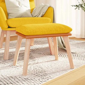 Podnožka hořčicově žlutá 45x29,5x35 cm textil a umělá kůže 341453