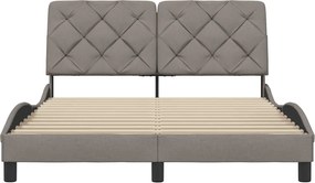Rám postele bez matrace taupe 140 x 200 cm textil 3310605