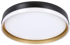 Černo-bílo-zlaté LED stropní svítidlo Manhattan kulaté 24W  - Candellux - LED lustry a svítidla > LED stropní svítidla