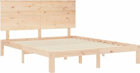 Rám postele s čelem King Size masivní dřevo 3193666
