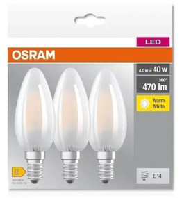 Osram | SADA 3x LED Žárovka B40 E14/4W/230V 2700K - Osram | P227233