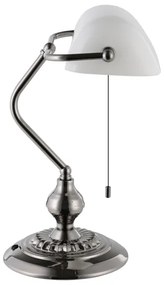 Eglo 901019 - Stolní lampa BANKER 1xE27/60W/230V bílá/lesklý chrom