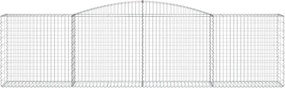 Klenuté gabionové koše 9 ks 400x50x100/120cm pozinkované železo 3147003