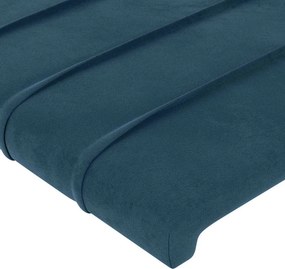 Čelo postele tmavě modré 90x5x118/128 cm sametové 3116512