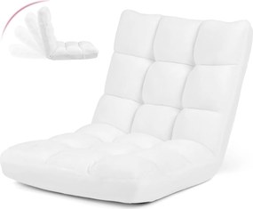 Costway Rozkládací křeslo Lazy Sofa Lazy Tatami Floor Cushion White