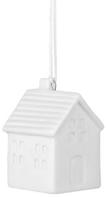 räder Závěsná dekorace domeček Dwelling, bílá barva, porcelán