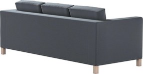 Potah na pohovku IKEA  Karlanda 3-místná nerozkládací, krátký barva šedá látka sametová