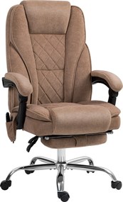 Kancelářská židle Vinsetto s vibrační masáží — ergonomická polohovatelná židle k psacímu stolu s vyhřívanou bederní opěrkou, výškově nastavitelná, ot…