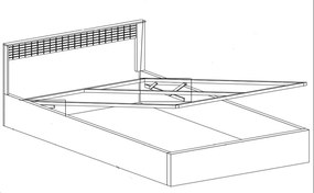 Casarredo Postel 160 s ÚP NATURAL N17 dub ribbeck/vlnka