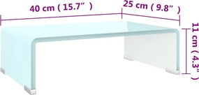 TV stolek / podstavec na monitor sklo zelený 40 x 25 x 11 cm 244142