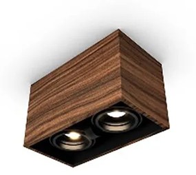 Stropní dřevěné svítidlo woodLED duoSPOT Mini  Stropní dřevěné svítidlo woodLED duoSPOT Mini Dřevodekor: Palisander Santos, Teplota chromatičnosti:…