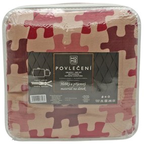 HOME ELEMENTS Povlečení mikroflanel  na jednolůžko, PUZZLE