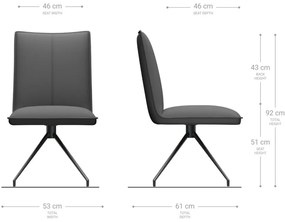 Jídelní židle Lelio-Flex křížová podnož zúžená černá strukturovaná