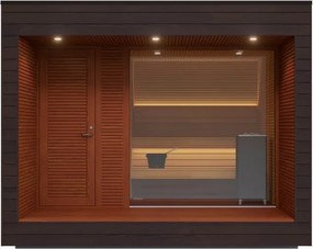 Venkovní sauna Auroom Natura 350x350cm, pravá