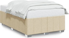 Rám postele bez matrací krémově 120x190 cm textil 3284823