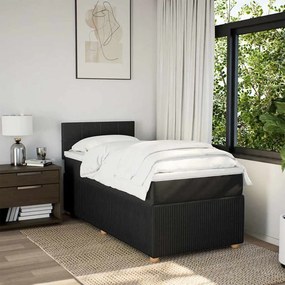 Box spring postel s matrací černá 100 x 200 cm textil 3289669