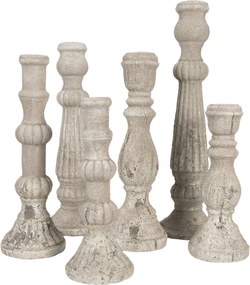 Šedý cementový svícen Florent L - Ø 13*39 cm