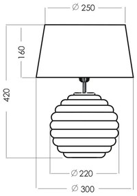 4concepts Designová stolní lampa ANTIBES Barva: Černá