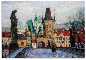 Reprodukce Praha Karlův most Velikost (šířka x výška): 90x60 cm