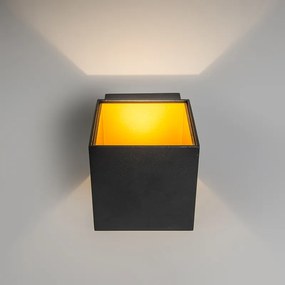Designová nástěnná lampa černá/zlatá vč. LED - Caja