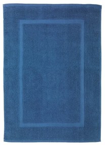 Modrá bavlněná koupelnová předložka Wenko Slate, 50 x 70 cm