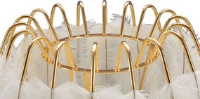 Stolní lampa Feather Stand 60 cm bílo-zlatá