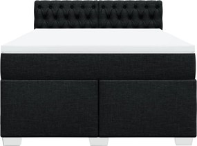Box spring postel s matrací černá 140x200 cm textil 3288220