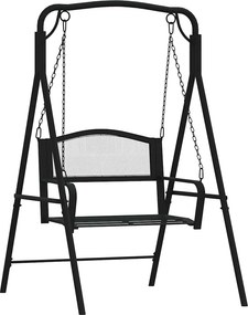 Zahradní houpačka 124 cm černá ocel 318832