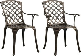 vidaXL Zahradní židle 2 ks litý hliník [315574] Barva: Černá