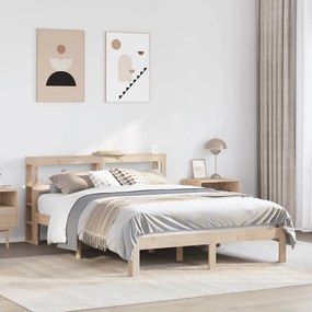 Rám postele s čelem 160 x 200 cm masivní borové dřevo 3306051