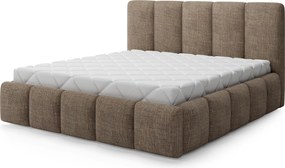 Postel Edvige + Dřevěný rám + plynový výtah + kontejner 140x200