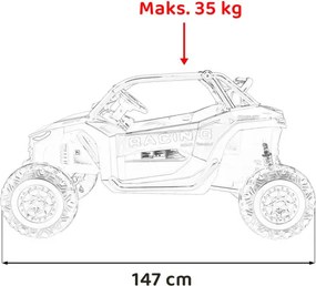 Elektrické autíčko RACING Road 2000 bílé