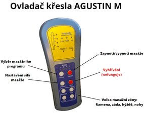 HALMAR AGUSTIN M masážní křeslo šedé