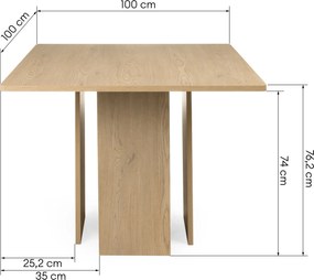 Jídelní stůl Gasper 100 cm dub Cremona Torro
