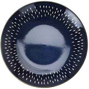 Kameninový talíř Drops, (fi) 21 cm, tmavě modrý