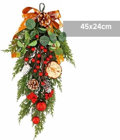 Vánoční dekorační větvička, 45cm