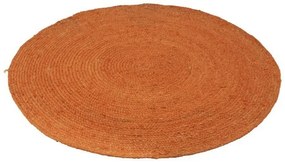 Oranžový jutový koberec Round  - Ø 120cm