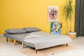 Designová rozkládací pohovka Felicitas 120 cm světle šedá