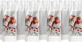KRÁTKÁ VÁNOČNÍ ZÁCLONA NA PÁSCE XMAS10 150X30 CM VZOROVANÁ