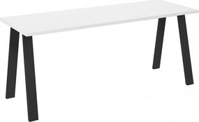 Falco Jídelní stůl Kobalt 67x185 bílý/černý kov