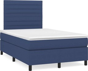 Box spring postel s matrací modrá 120x200 cm textil 3141847