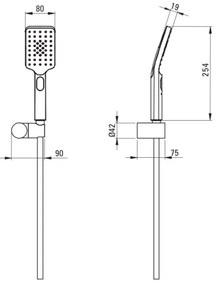 Deante NGA_041K - Sprchová sada ALPINIA lesklý chrom