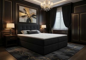 Manželská postel 180x200 s úložným prostorem STIG 2 - antracit