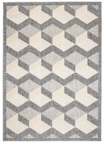 Kusový koberec 3D šedo krémový 160x229cm