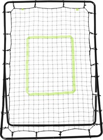 HOMCOM Rebounder pro fotbal přenosný s odrazovou sítí a pásmem pro baseball, basketbal a fotbalové branky pro trénink dětí a dospívajících 75x126cm, Č