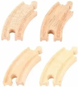 Bigjigs Rail Krátká kruhová kolej 10 cm 4 ks  / od 3 let